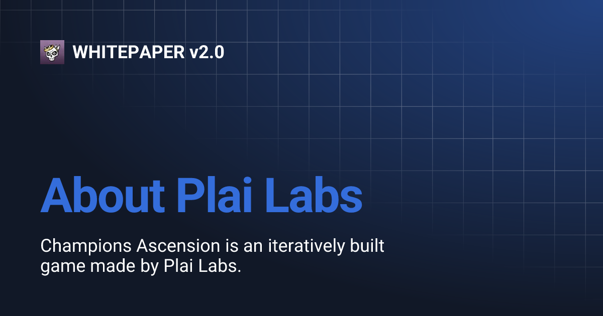 About Plai Labs | WHITEPAPER v2.0